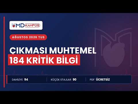 Ağustos 2026 TUS | Çıkması Muhtemel 184 KRİTİK BİLGİ + Ücretsiz PDF