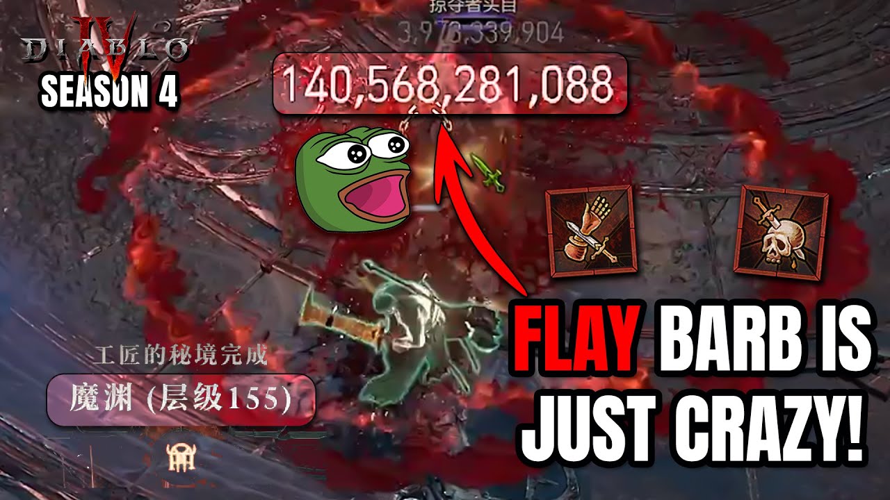 NEW WEAPON META? PIT 155 Solo with FLAY BARB - Diablo 4 Season 4 - YouTube