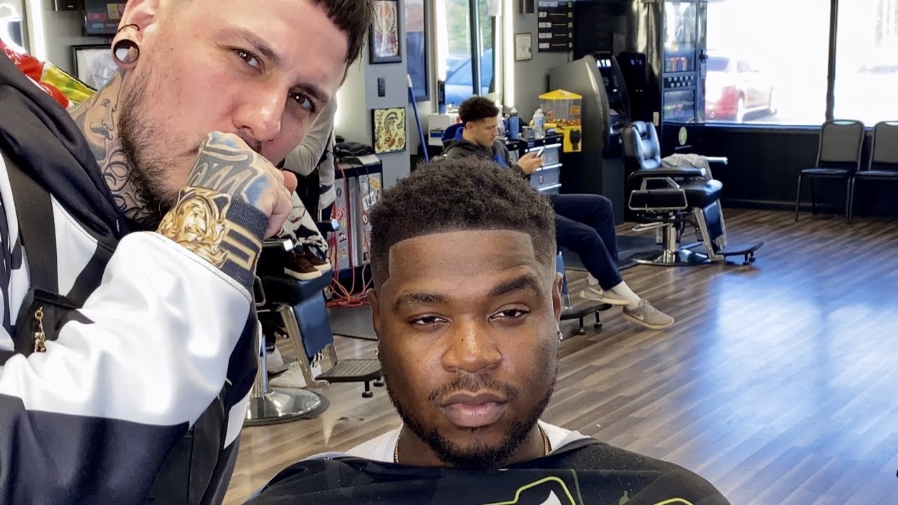 CRISPY Burst Fade w/ Color Enhancement BARBER TUTORIAL - YouTube