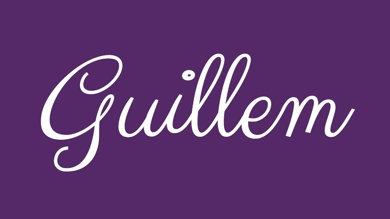 Learn how to Sign the Name Guillem Stylishly in Cursive Writing - YouTube