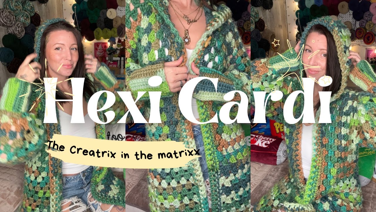 Hexagon cardigan crochet tutorial by the Creatrix in the Matrixx - YouTube