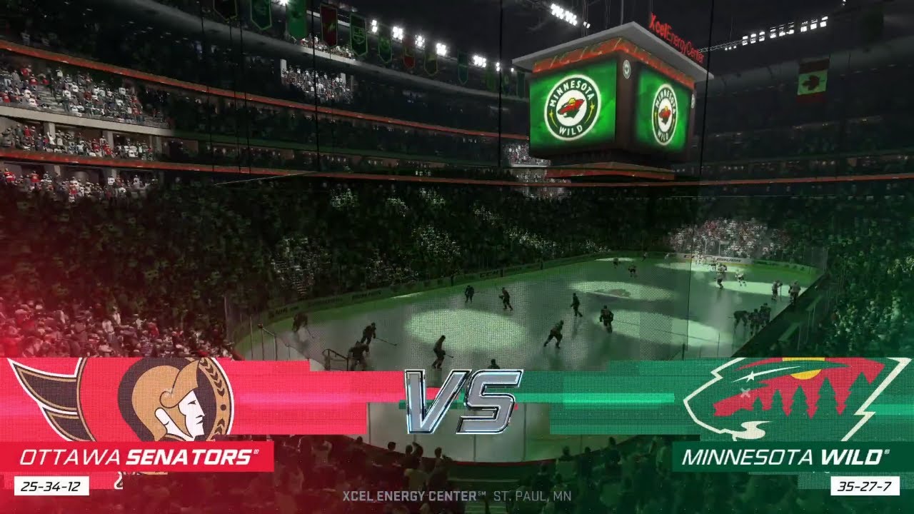 NHL 21 Full Match - Ottawa Senators vs Minnesota Wild - Simulation ...