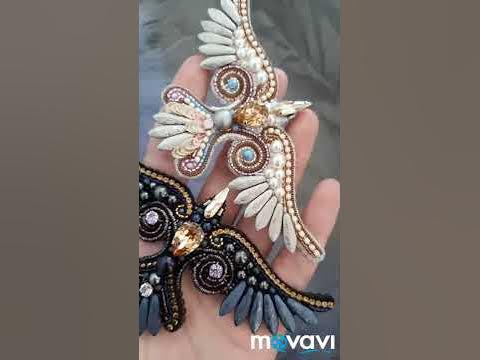 Брошь птица. Брошь из бисера - YouTube