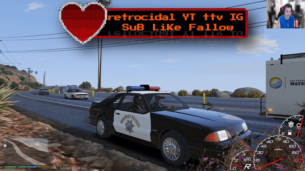 GTA V LSPDFR Retro Patrols Ford 5.0 Radar - YouTube
