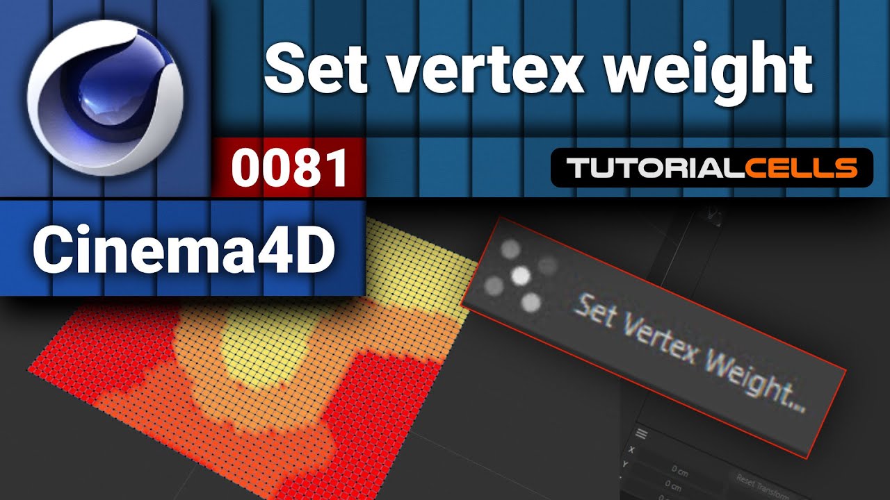 0081. set vertex weight ( vertex map ) in cinema 4d - YouTube