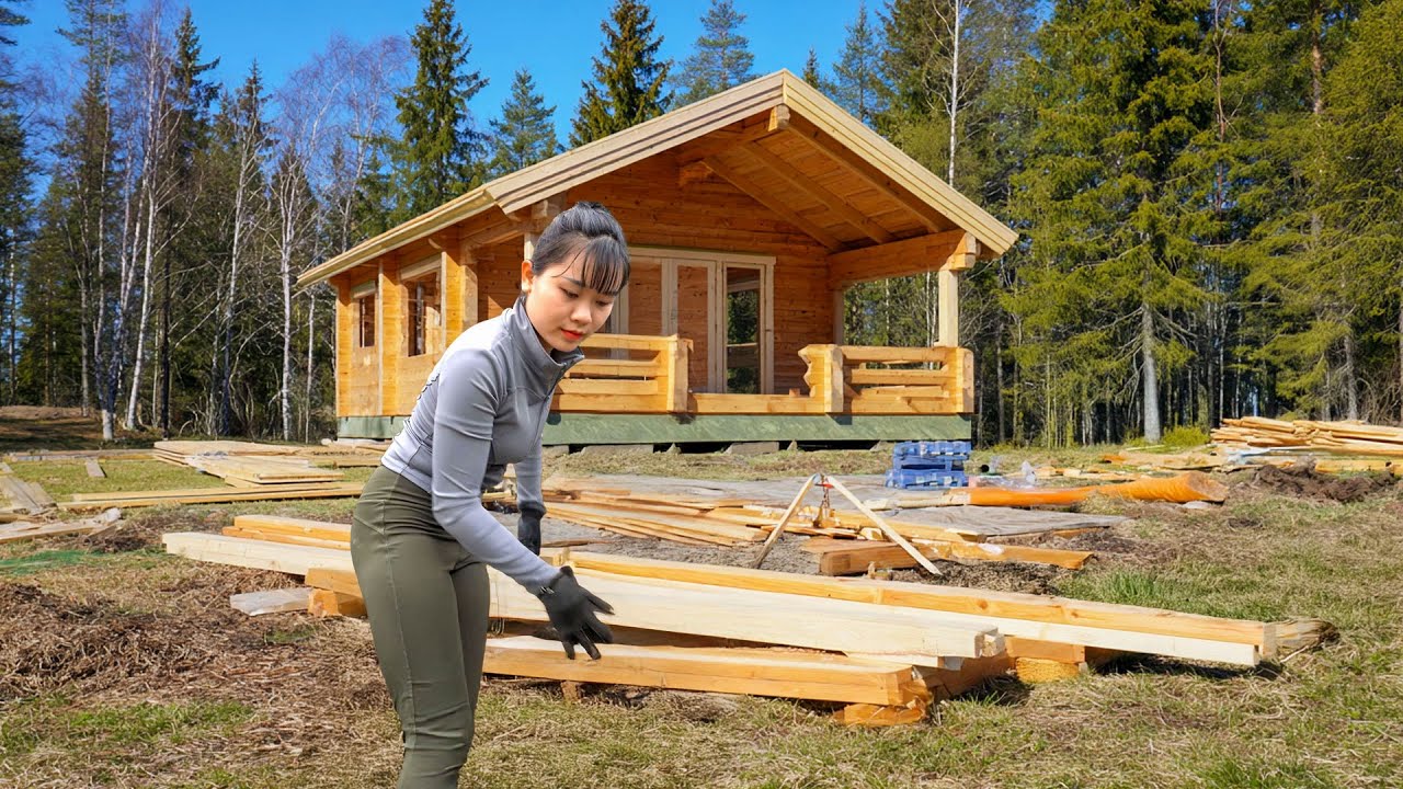 Building the Most Beautiful Log Home | Watch Her Build a Beautiful ...