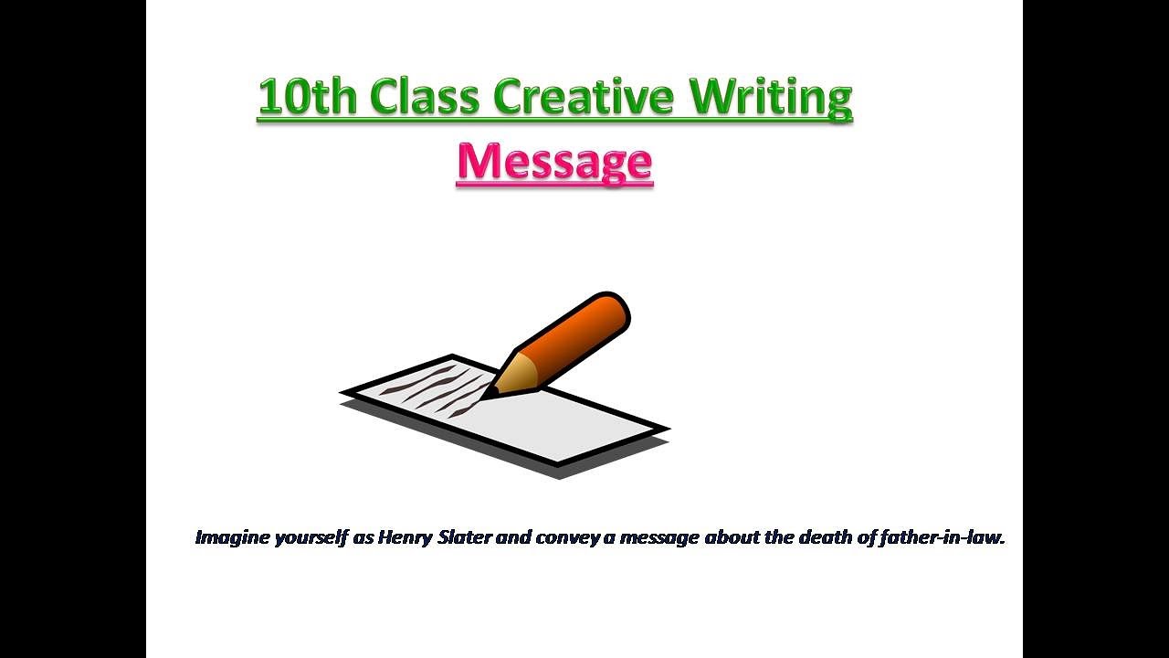 10th class Creative writing - Message Writing of Mr.Henry - YouTube
