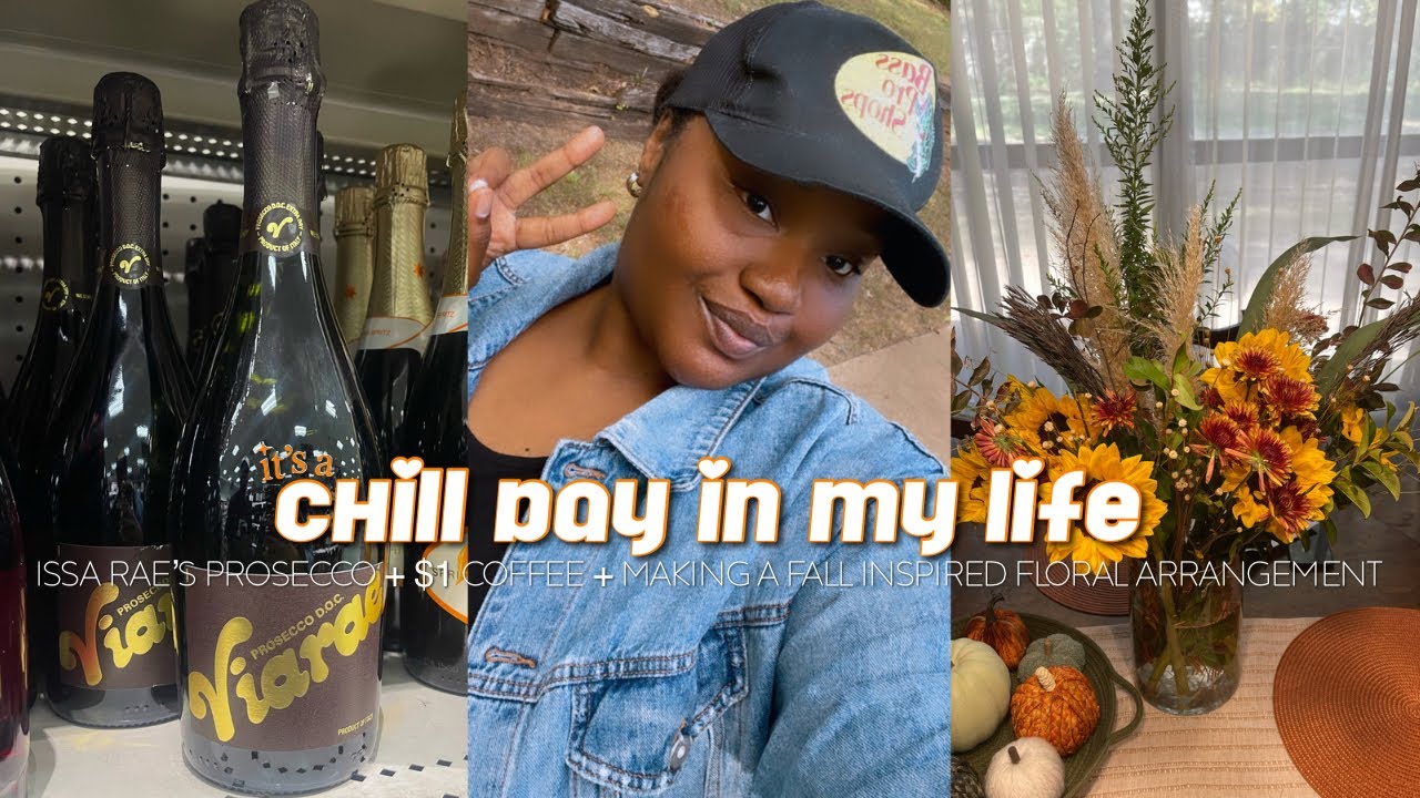 vlog: issa rae’s prosecco, $1 coffee & making a fall inspired floral ...