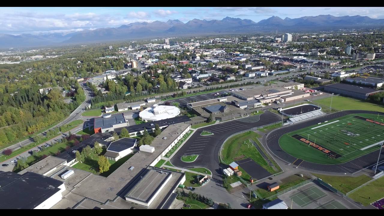 4K video of football field at West High School in Anchorage, Alaska ...