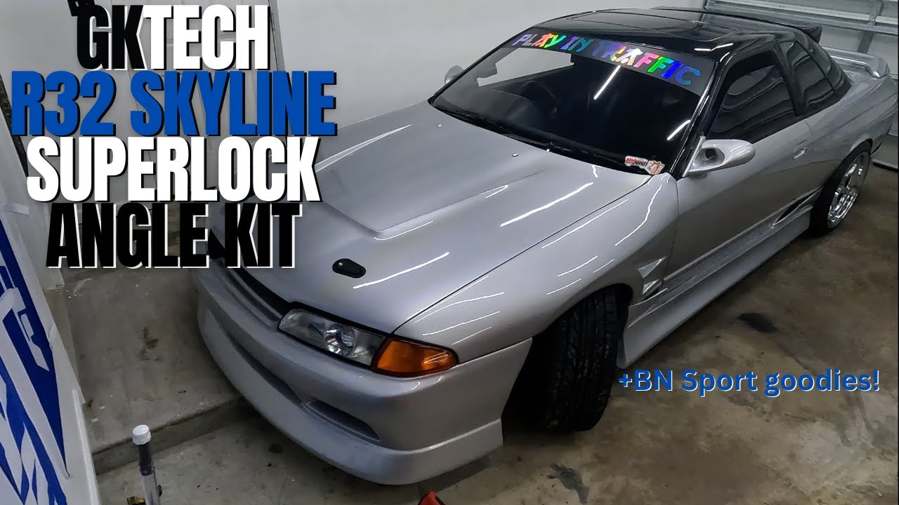 R32 Skyline GKTech Superlock Angle Kit Install - YouTube
