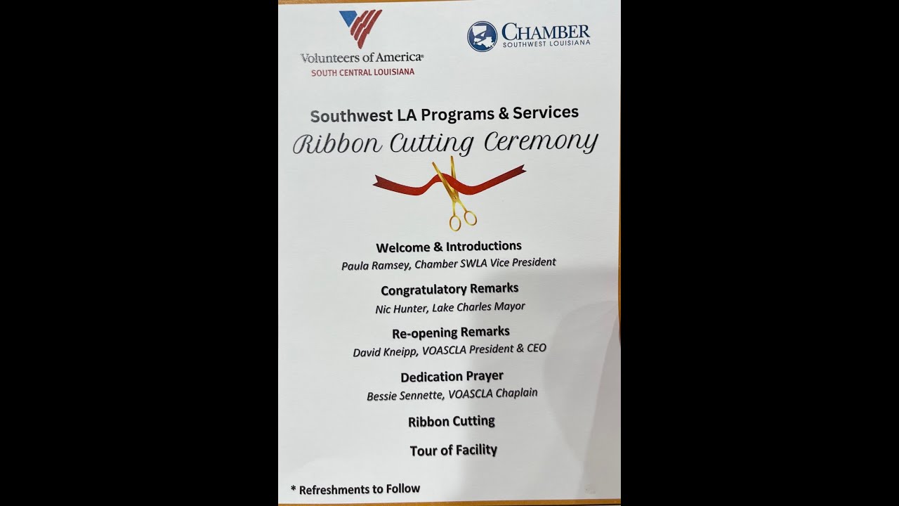 Ribbon Cutting Ceremony Program