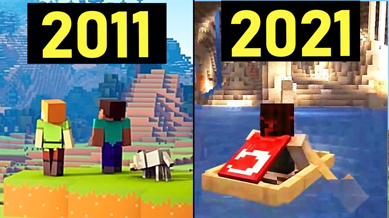 Evolution Of Minecraft 2011 - 2021 History la evolución de minecraft ...