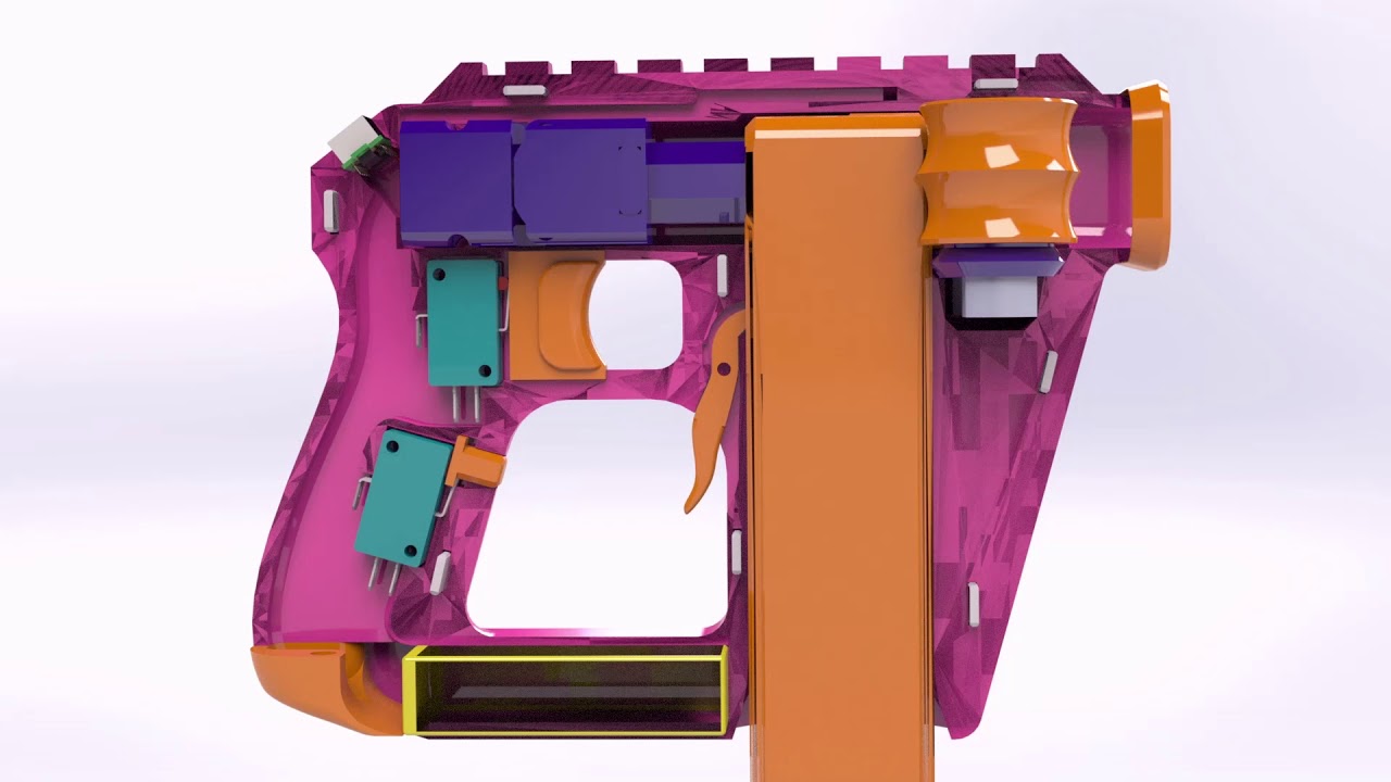 3D Printed Nerf Shotgun Pistol - YouTube