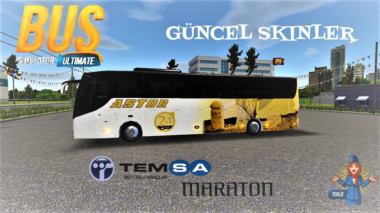 Bus Simulatör Ultimate: Temsa Maraton Güncel Skin - YouTube