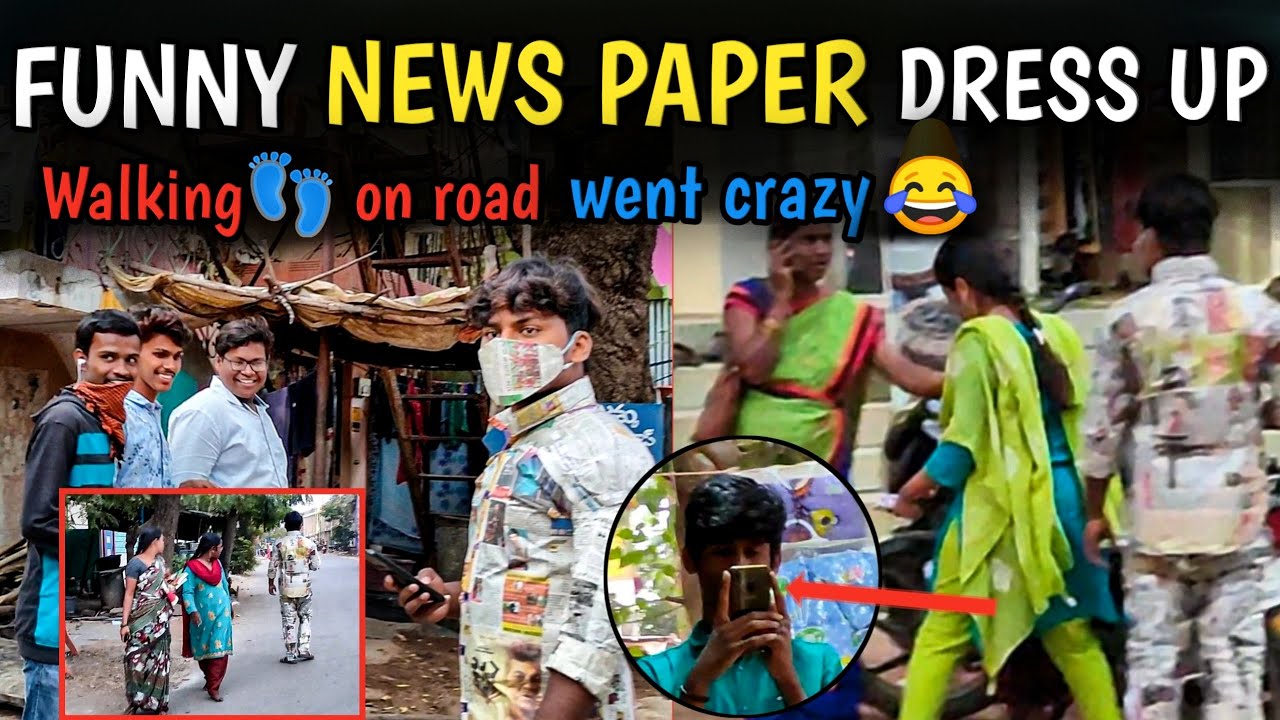 FUNNY NEWS PAPER DRESS UP PRANK ON ROADS😂 || public reactions (WTF! 😕 ...