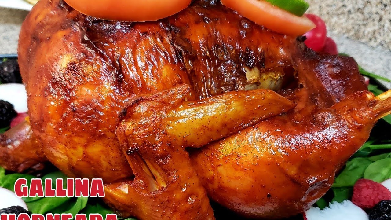 GALLINA HORNEADA /Y CALDO DE GALLINA INDIA O CRIOLLA/RECETA SENCILLA ...