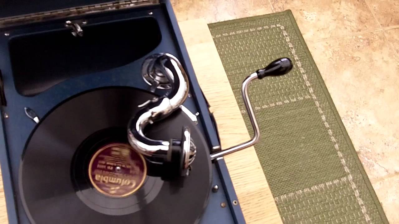 Blue HMV 102 Gramophone - YouTube
