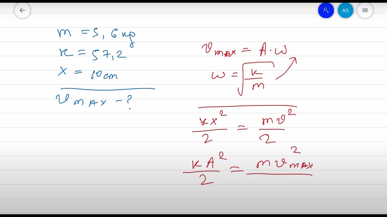Week 9 - Ch 15 - Pr 3 - Horizontal Mass-Spring: Calculation of the ...