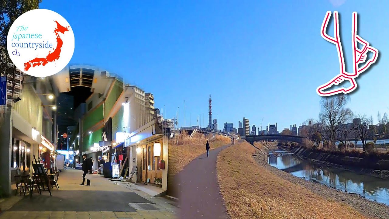 Japanese landscape. Walked from Kairakuen Park to JR Mito Station ...