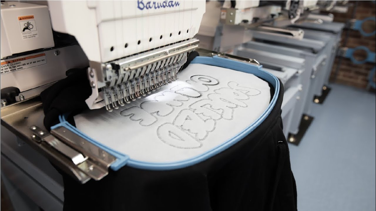 Flock Applique Embroidery - YouTube