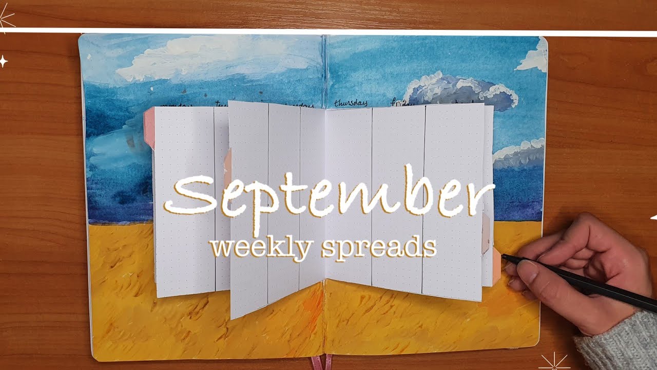 September Weekly Spreads | Cottagecore - YouTube