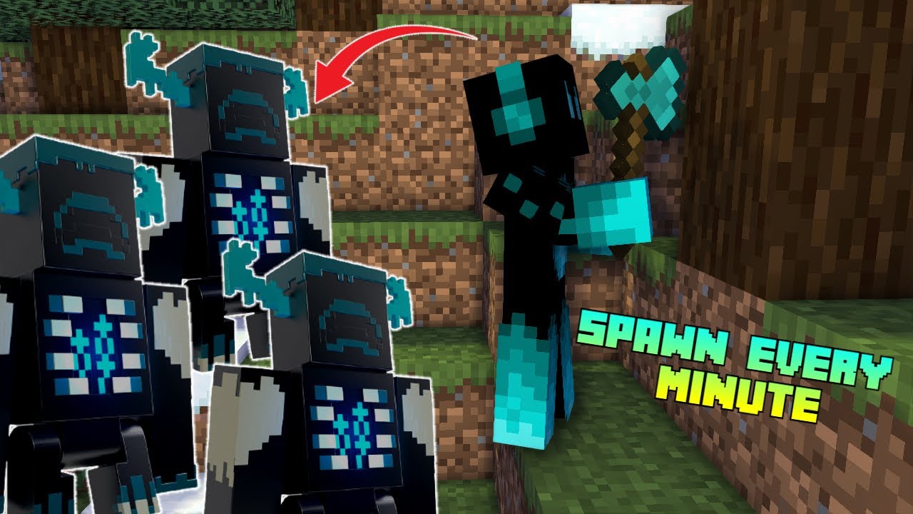 Minecraft but Warden spawn every minute😱 | ahad gamer 47 - YouTube