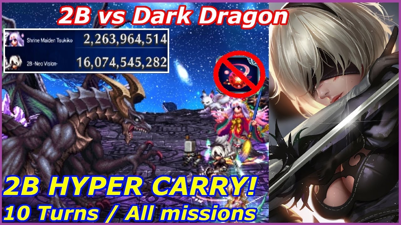2B "SOLO" CARRY DARK DRAGON! / 10 Turns - All missions / OPTIMIZED- NO ...