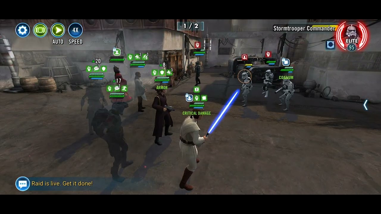 SWGOH ROTE Mixed P1 combat auto with QA - YouTube