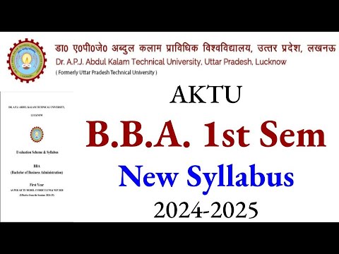 AKTU BBA Syllabus 2024, aktu bba 1st sem syllabus 2024, aktu syllabus bba 2024, aktu bba 1st ...