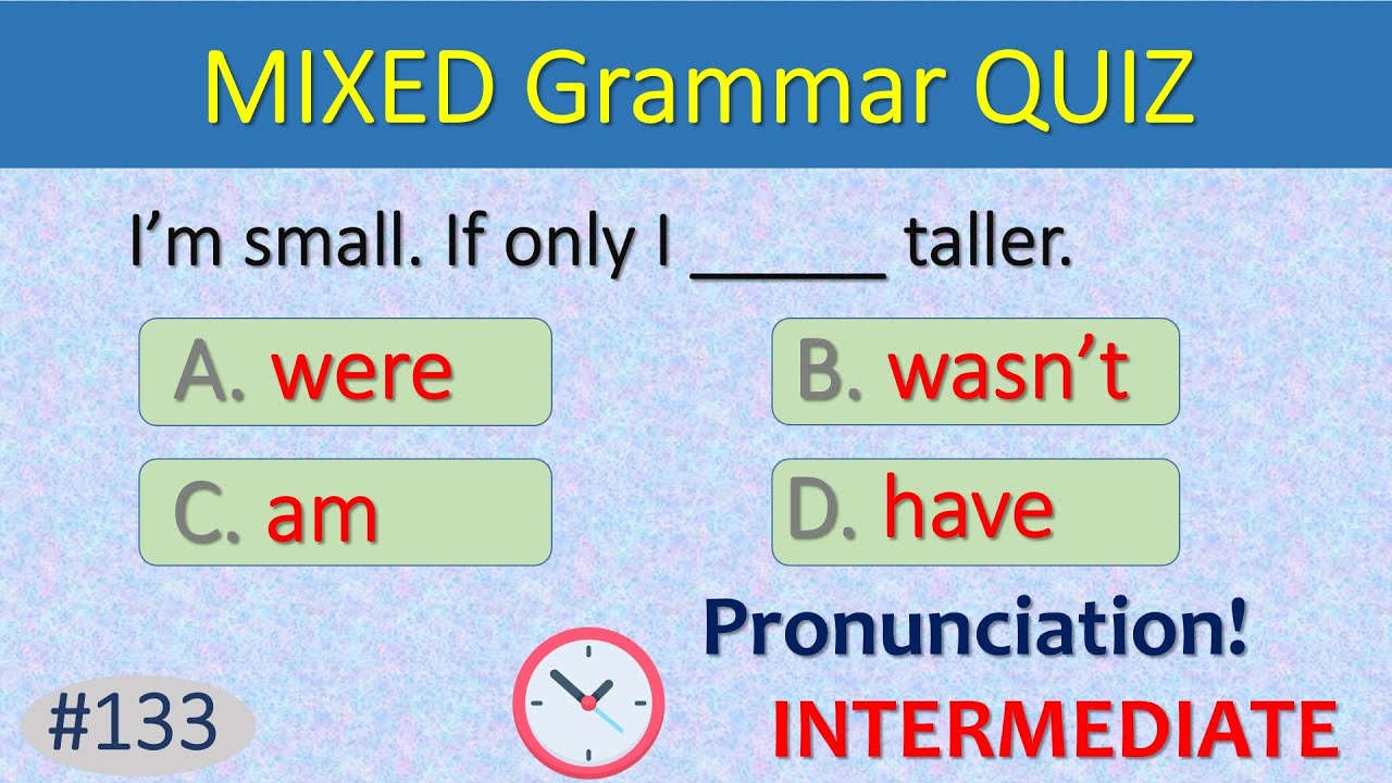 Intermediate Grammar Test | Intermediate English Question and Answer ...