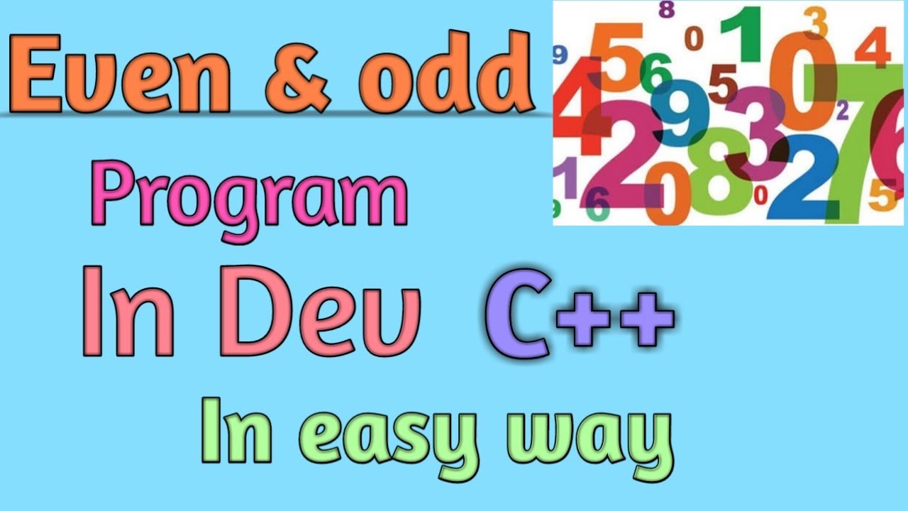 Even Odd Program Easy programming YouTube Even Odd Program Easy programming YouTube