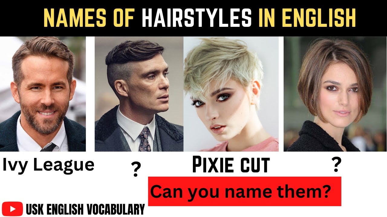 English Vocabulary for Different Haircuts and Styles for men and women ...