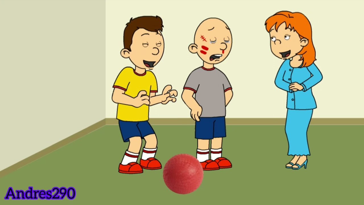 Turning Red Ball Meme But Classic Caillou Gets Hit By The Ball - YouTube
