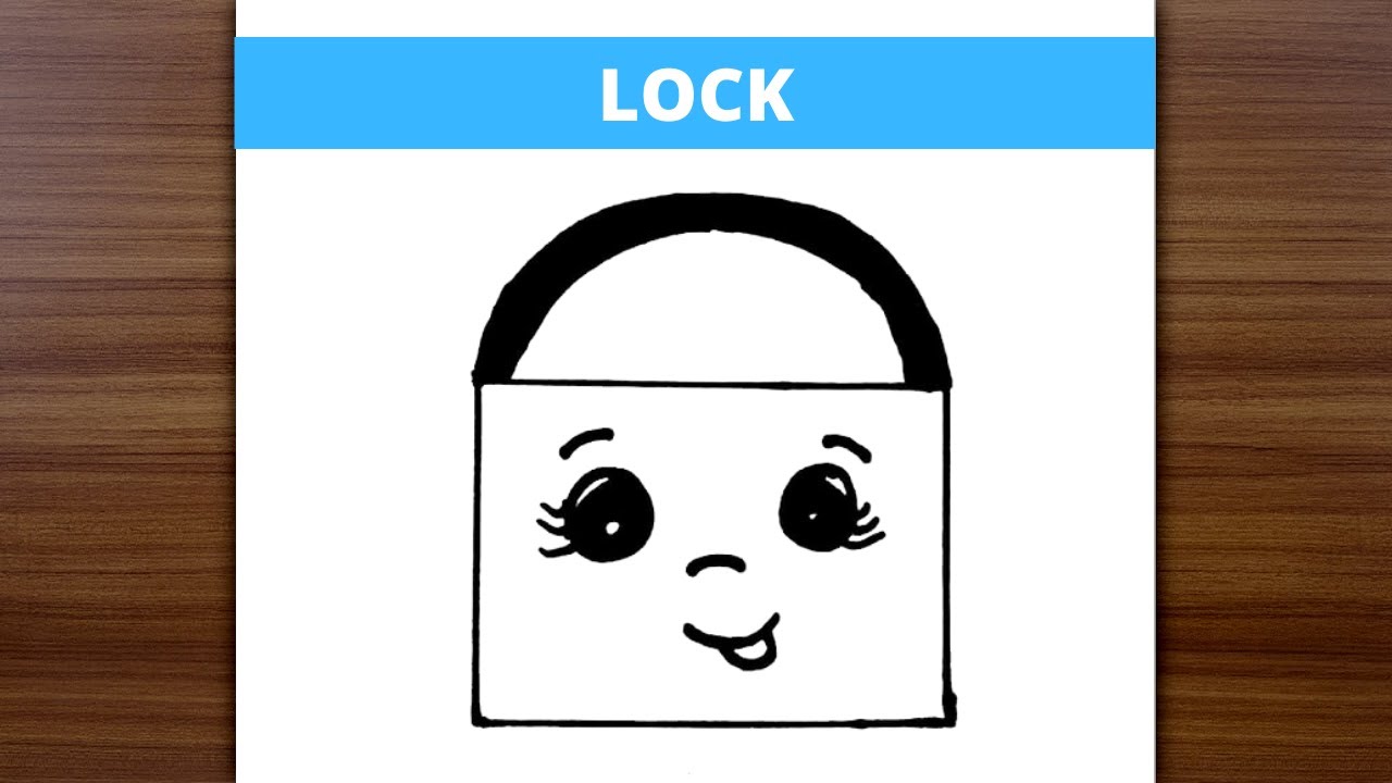 How To Draw a Lock Step By Step || Lock Draw For Kids - YouTube