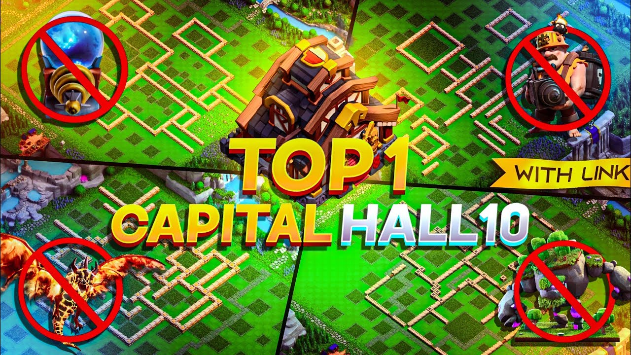 TOP 1 Bases for ALL Clan Capital DISTRICTS With Link 💥! | [CAPITAL HALL ...
