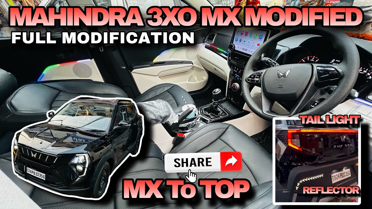 Xuv3xo Modified Mx to Top model🔥 Mahindra Genuine Parts🔥 #xuv3xo #3xo # ...