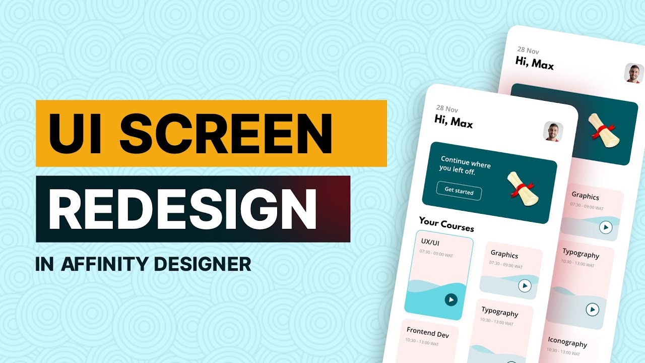 UI Design with Affinity Designer, PART 2 - YouTube