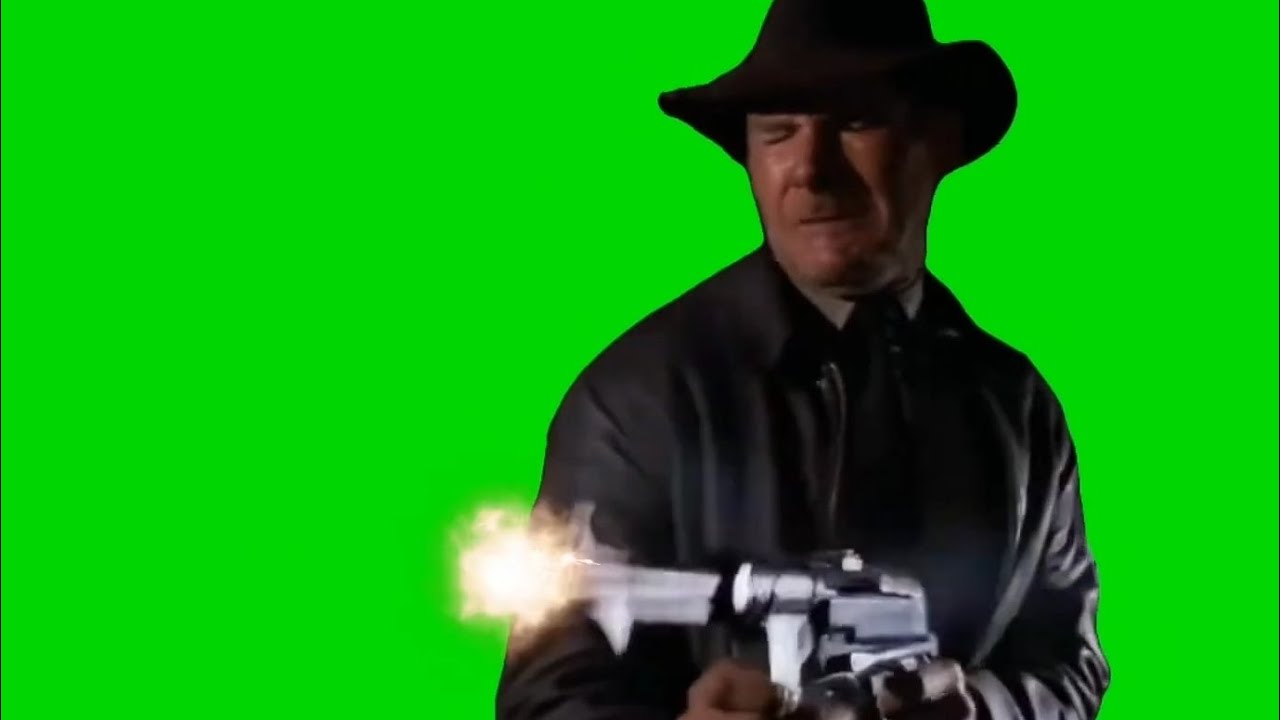Indiana Jones Machine Gun Green Screen - YouTube