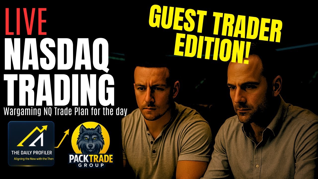 Live Day Trading NQ using Statistics with live price WITH GUEST TRADER ...