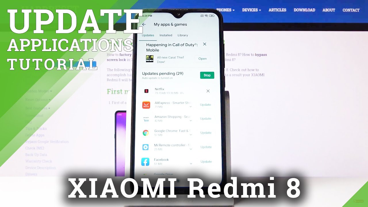 How to Update Apps in XIAOMI Redmi 8 – Newest App Version - YouTube