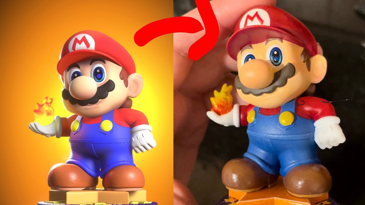 Making a Super Mario RPG Figure From Scratch - Mario 3D Model to Resin ...