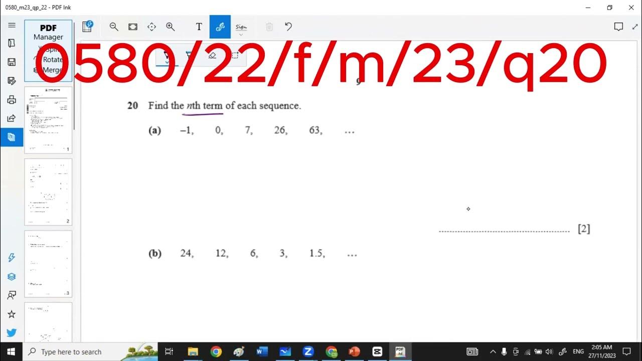 Find the nth term of cubic and geometric sequence - YouTube