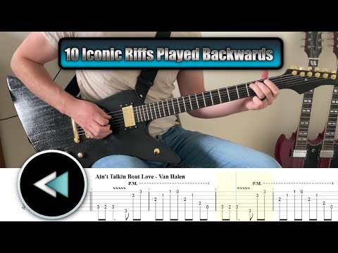 10 Iconic Guitar Riffs Played Backwards (With Tab) - YouTube