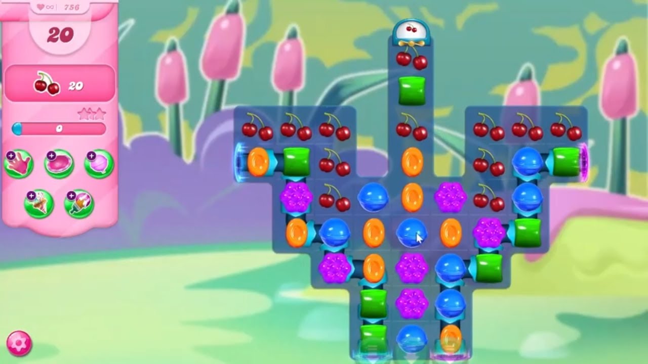 Candy Crush Saga LEVEL 756 NO BOOSTERS (new version) - YouTube