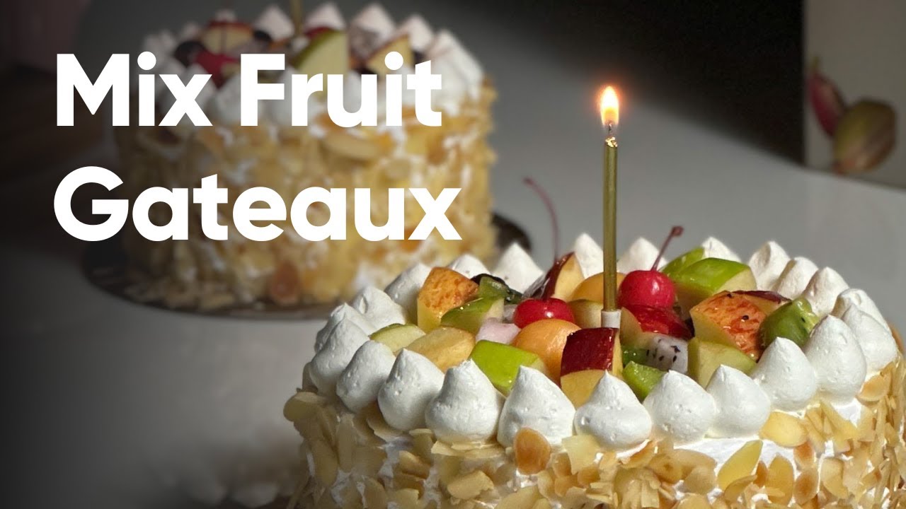 Mix Fruit Gateaux - Eggless - YouTube