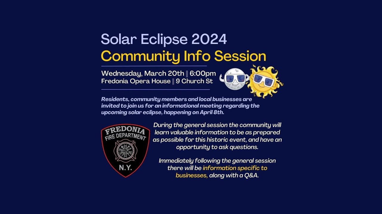Fredonia Fire Department Eclipse Information Session - YouTube