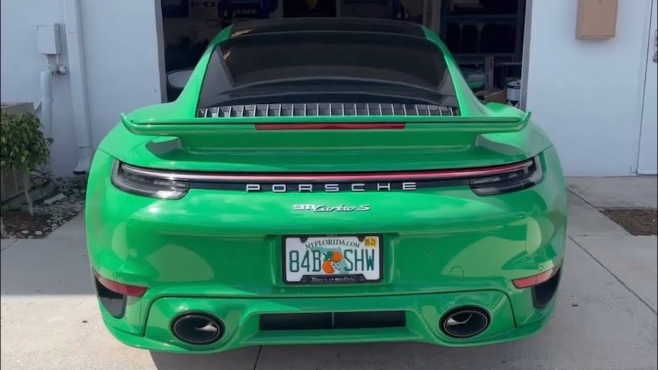 Green Machine! #Redstarexhaust equipped Porsche 992 Turbo S Manifolds ...