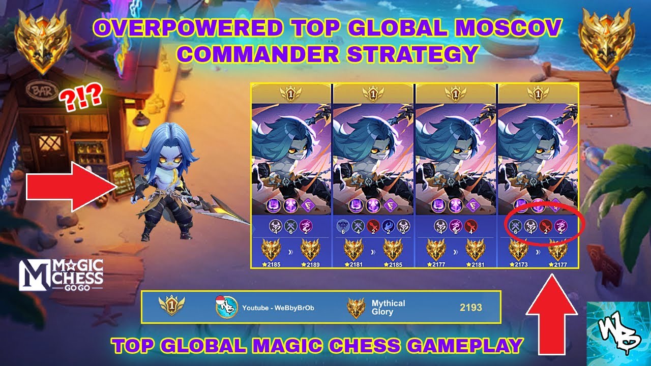 NEW TOP GLOBAL MOSKOV COMMANDER COMBO - BEST MAGIC CHESS STRATEGY ...