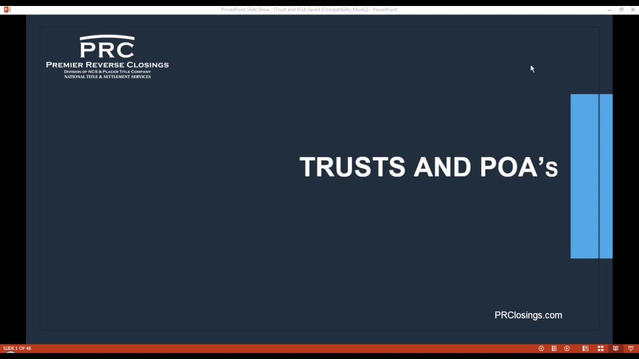 Trust & POA Training - YouTube