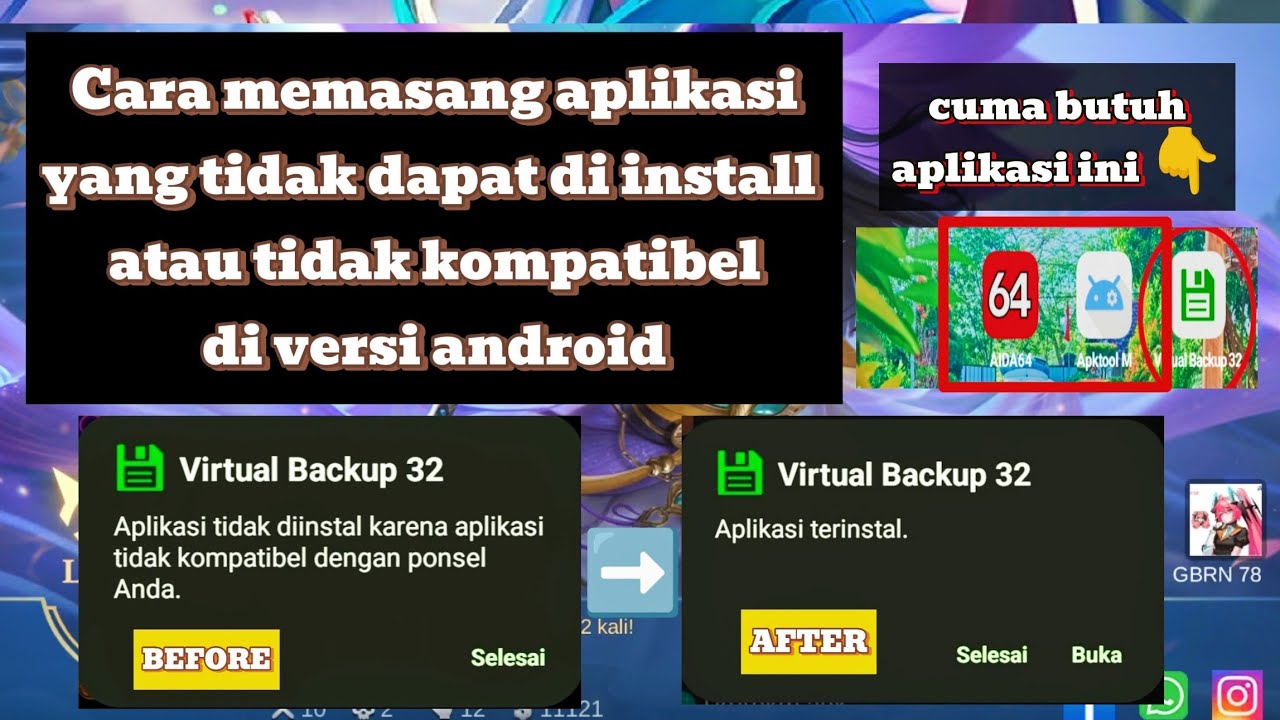 TUTORIAL INSTALL APLIKASI YANG TIDAK KOMPATIBEL DI VERSI ANDROID ...